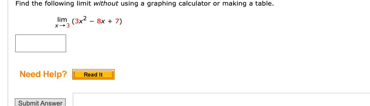 Solved Find the following limit without using a graphing | Chegg.com
