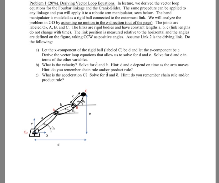 Solved Problem 1 2000 Deriving Vector Loop Equations In
