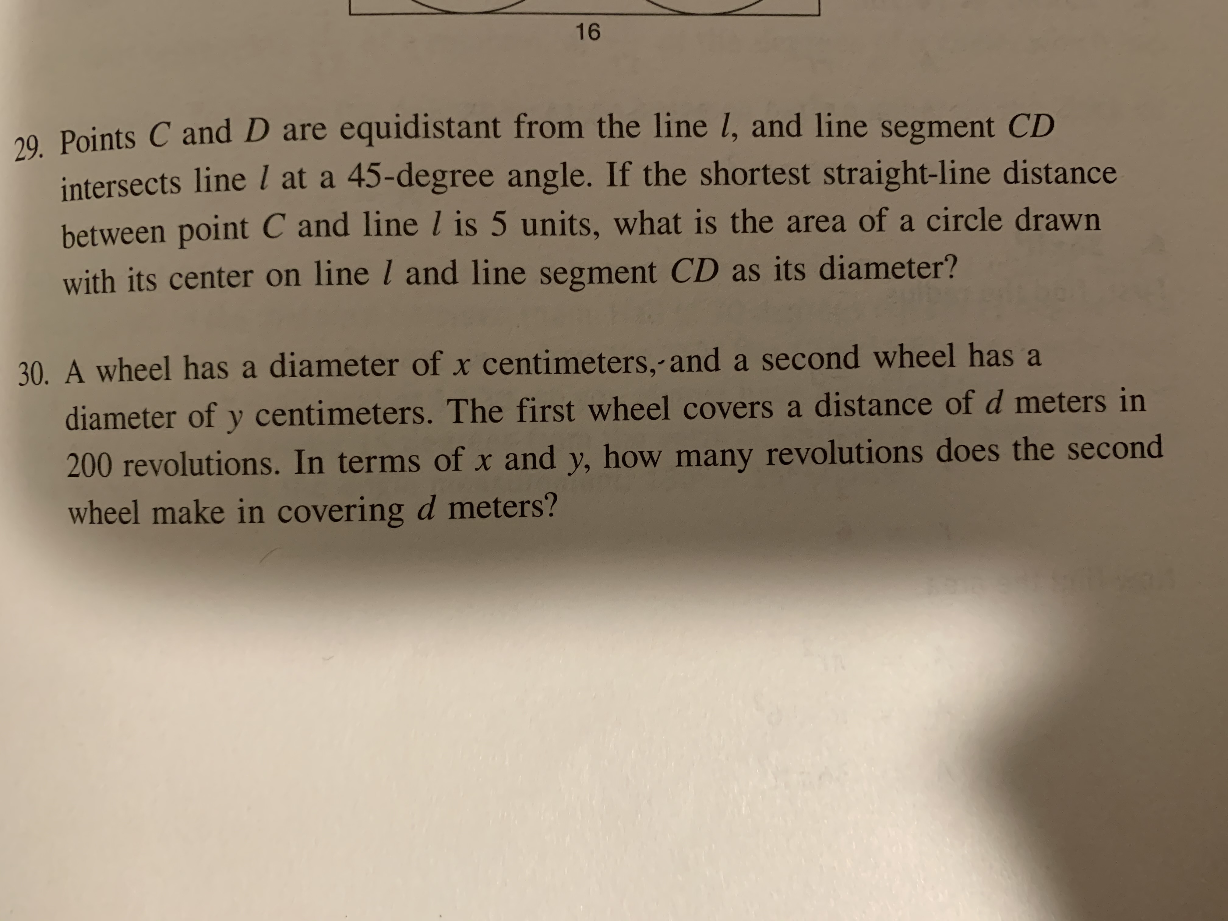 Solved 16 29. Points C and D are equidistant from the line | Chegg.com