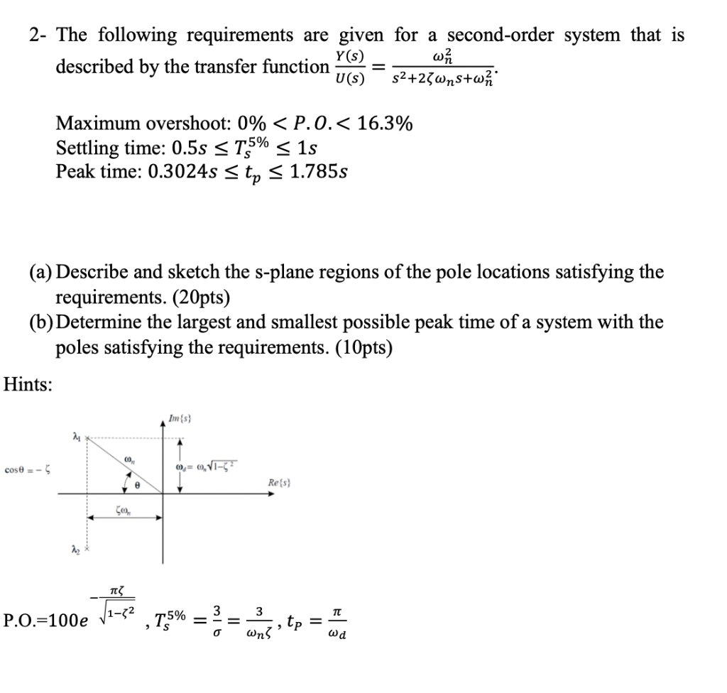 Solved 2- The following requirements are given for a | Chegg.com