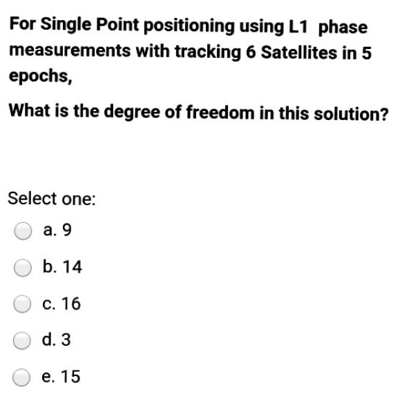 Solved For Single Point positioning using L1 phase | Chegg.com