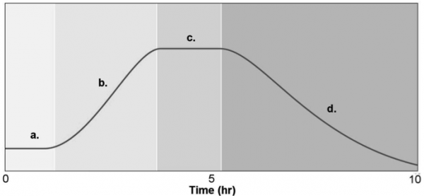 Solved 13) Indicate the different stages of the growth curve | Chegg.com