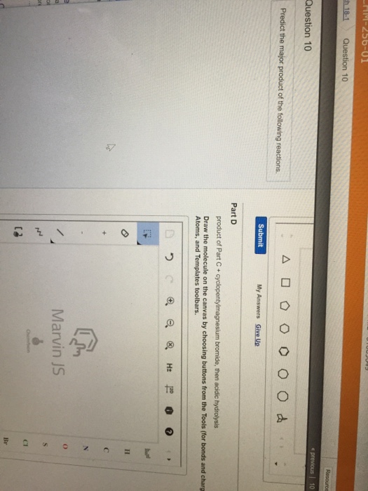Solved Submit My Answers Give Up Part C benzyl bromide | Chegg.com