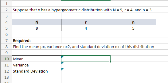 Solved Suppose that x ﻿has a hypergeometric distribution | Chegg.com