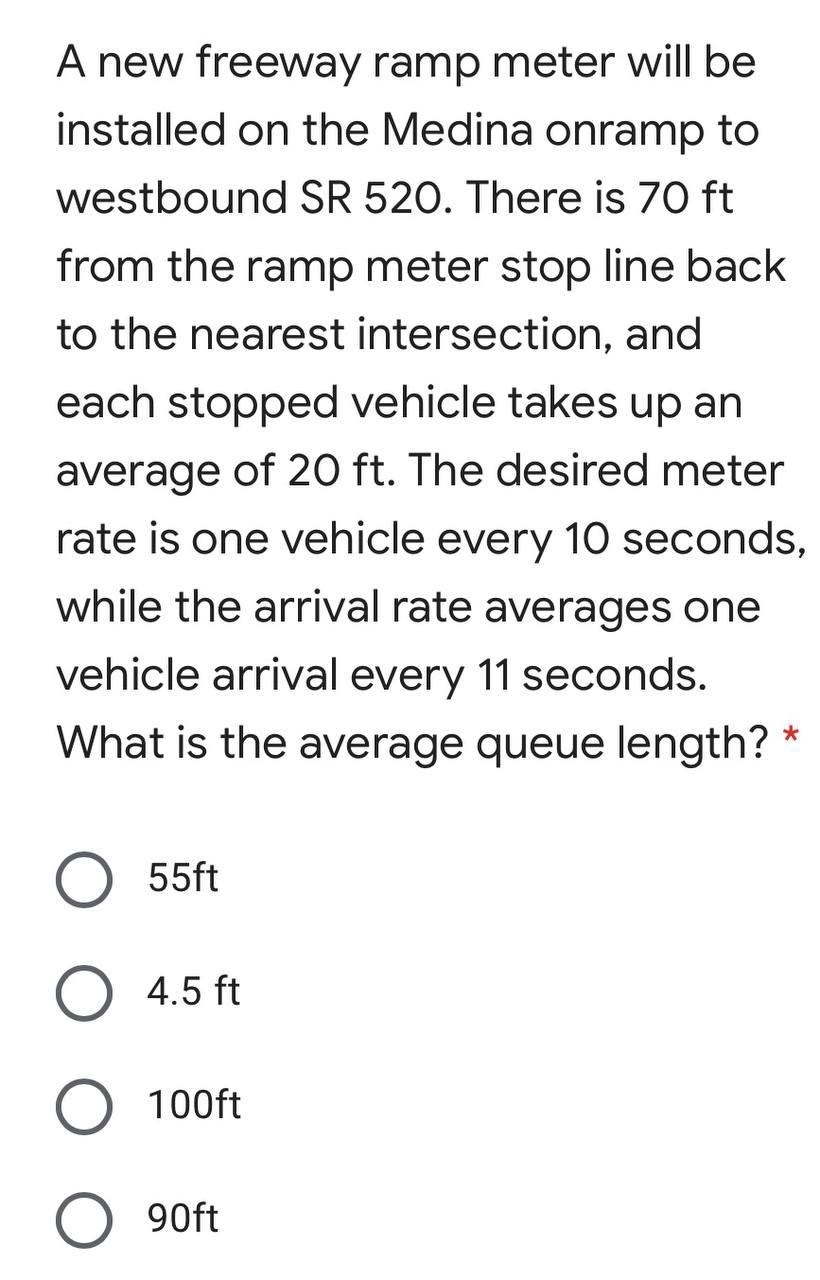 Solved A new freeway ramp meter will be installed on the | Chegg.com