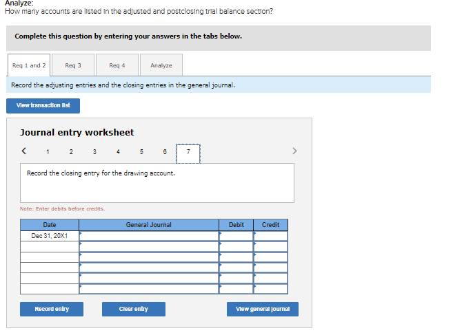 Solved A completed worksheet for The King Group is given | Chegg.com