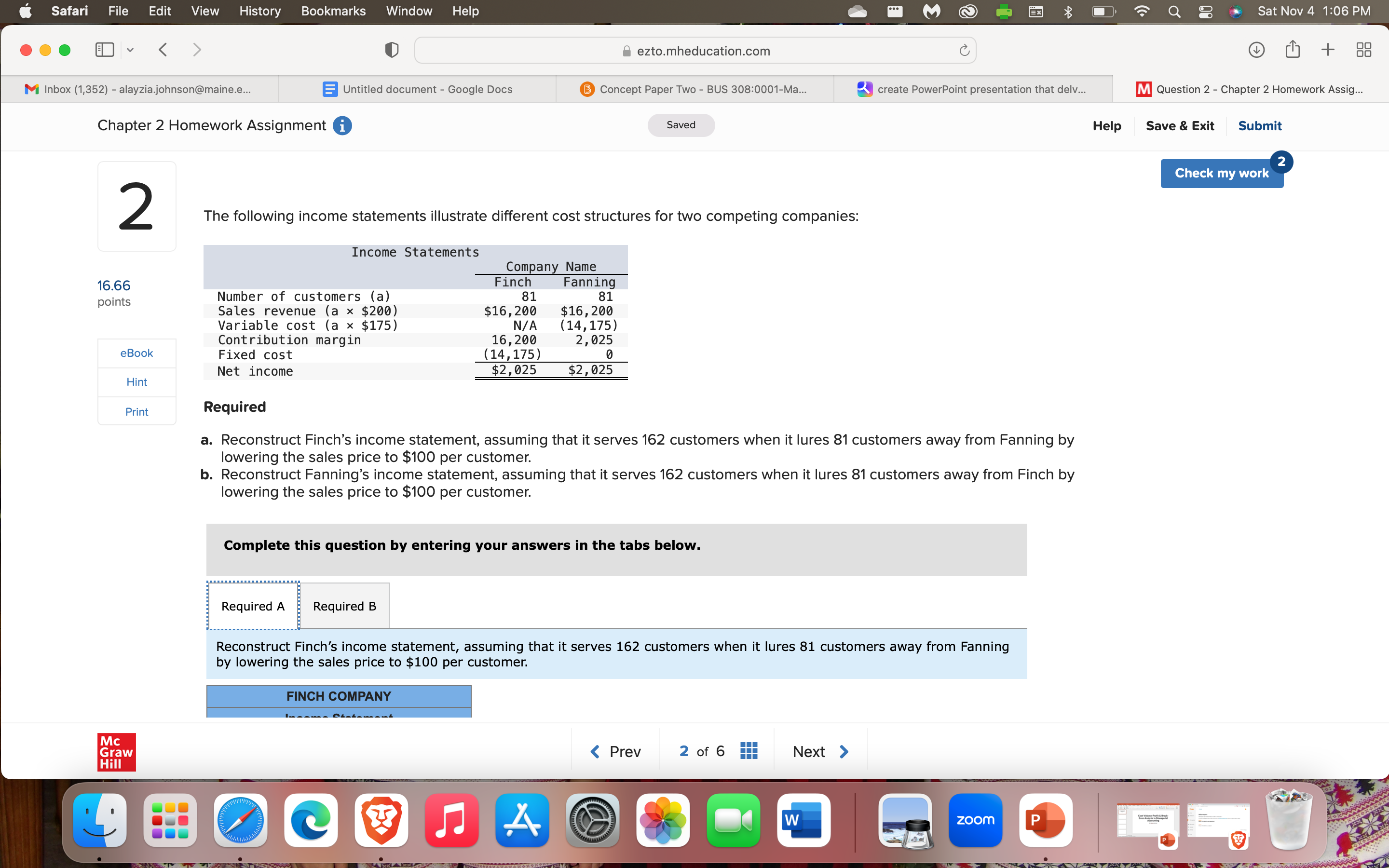 Solved The following income statements illustrate different | Chegg.com