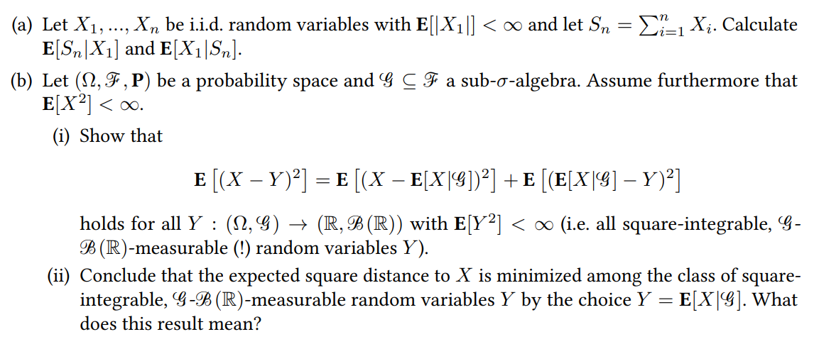 Solved (a) Let X1,…,Xn be i.i.d. random variables with | Chegg.com
