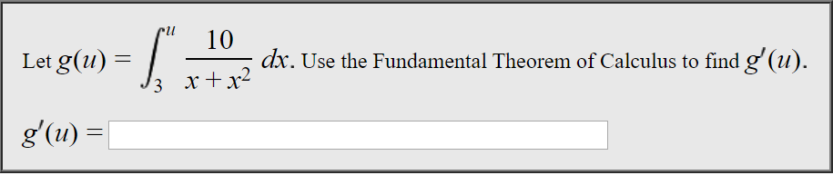Solved Let go X) = + 1t dt. Use the Fundamental Theorem of | Chegg.com