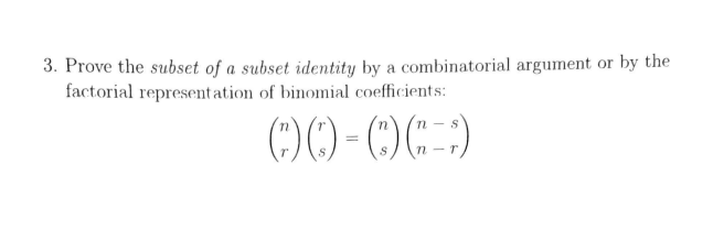 Solved 3. Prove the subset of a subset identity by a | Chegg.com
