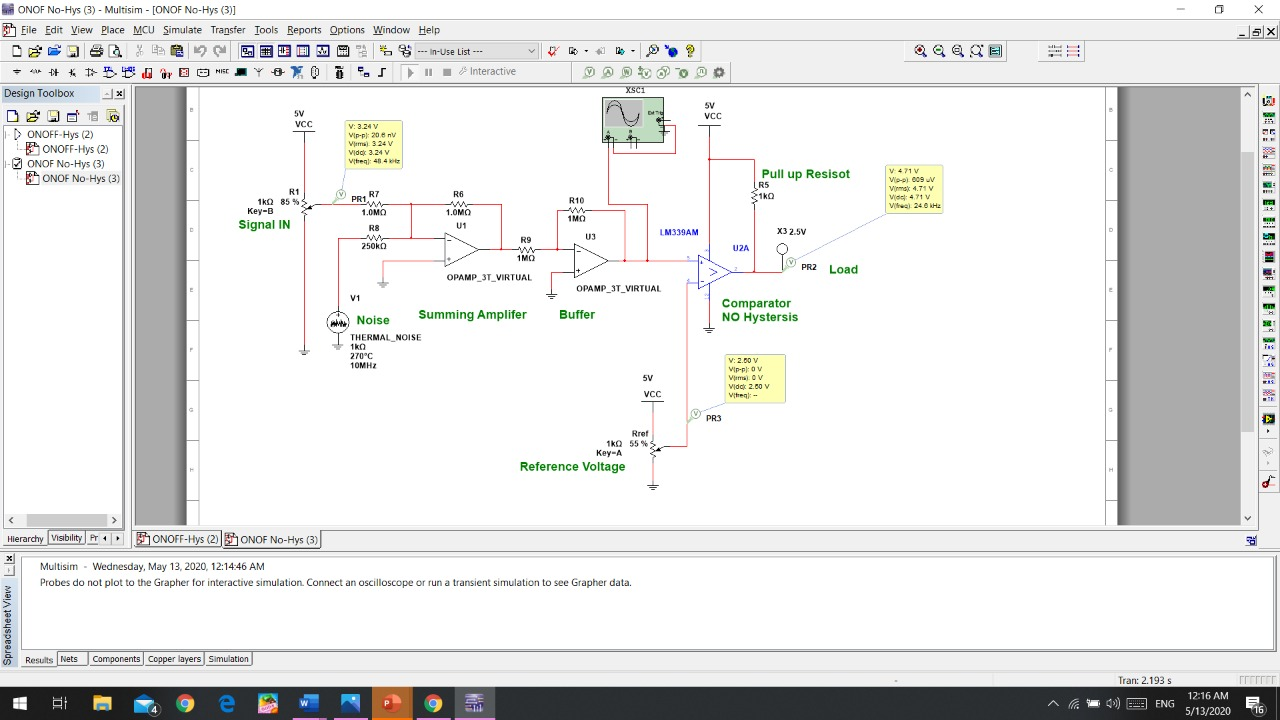 HONOF No-Hys (3) - Multisim - [ONOF No-Hys (3)] Eile | Chegg.com