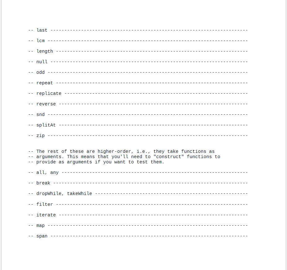 Solved - - The Haskell Prelude has a lot of useful built-in | Chegg.com