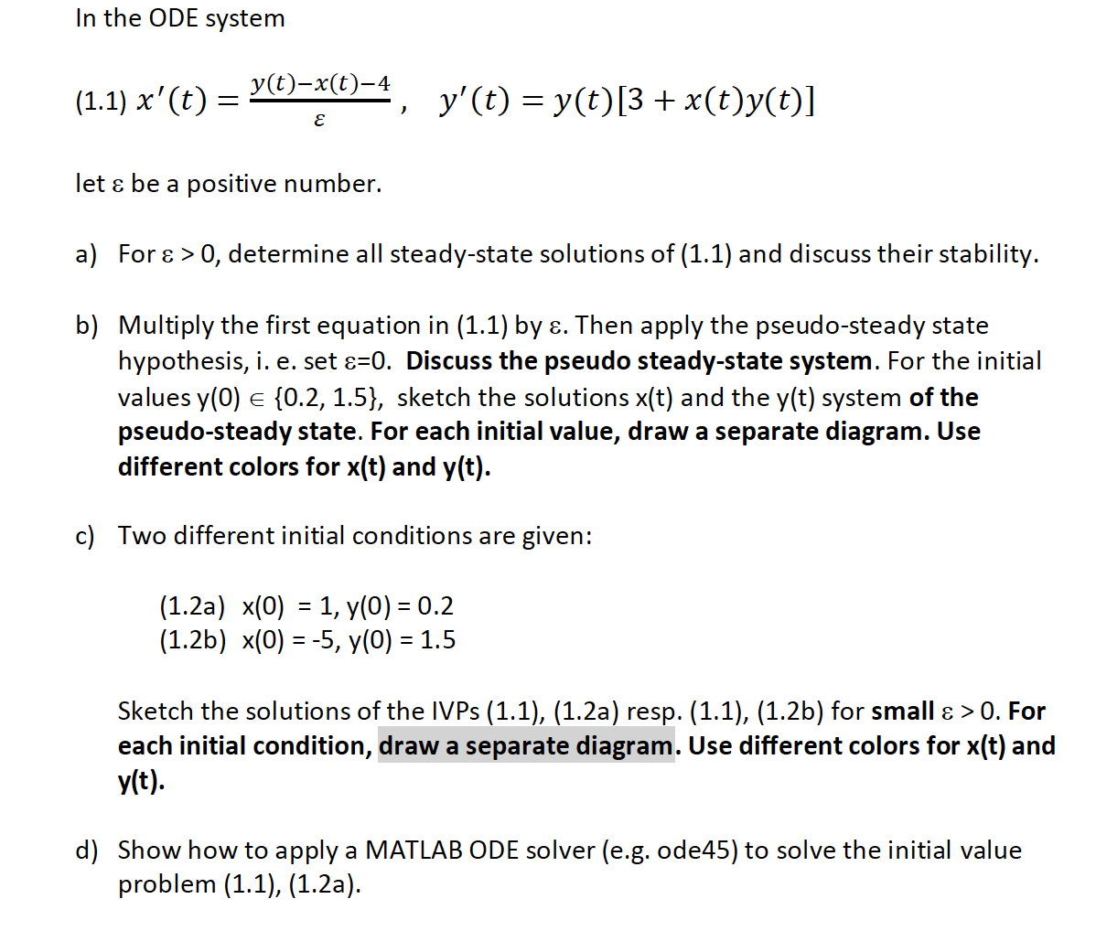 Solved In the ODE | Chegg.com