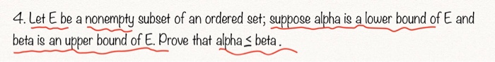 Solved Let E be a nonempty subset of an ordered set: suppose | Chegg.com