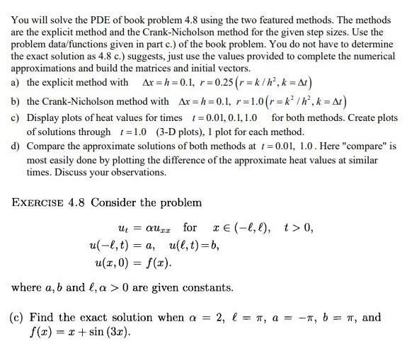Solved I need the actual Matlab code for this problem with | Chegg.com