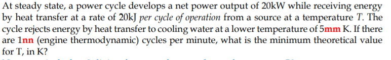 Solved At steady state, a power cycle develops a net power | Chegg.com