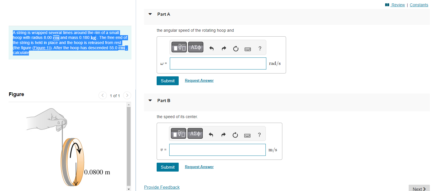 Solved A string is wrapped several times around the rim of a | Chegg.com