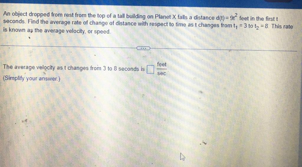 Solved An object dropped from rest from the top of a tall | Chegg.com