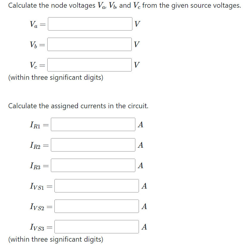 Solved R3 M w Vs3 a R1 M b с (+- Vsi(+ 5 Vs2 + R2 HI R1 = 10 | Chegg.com