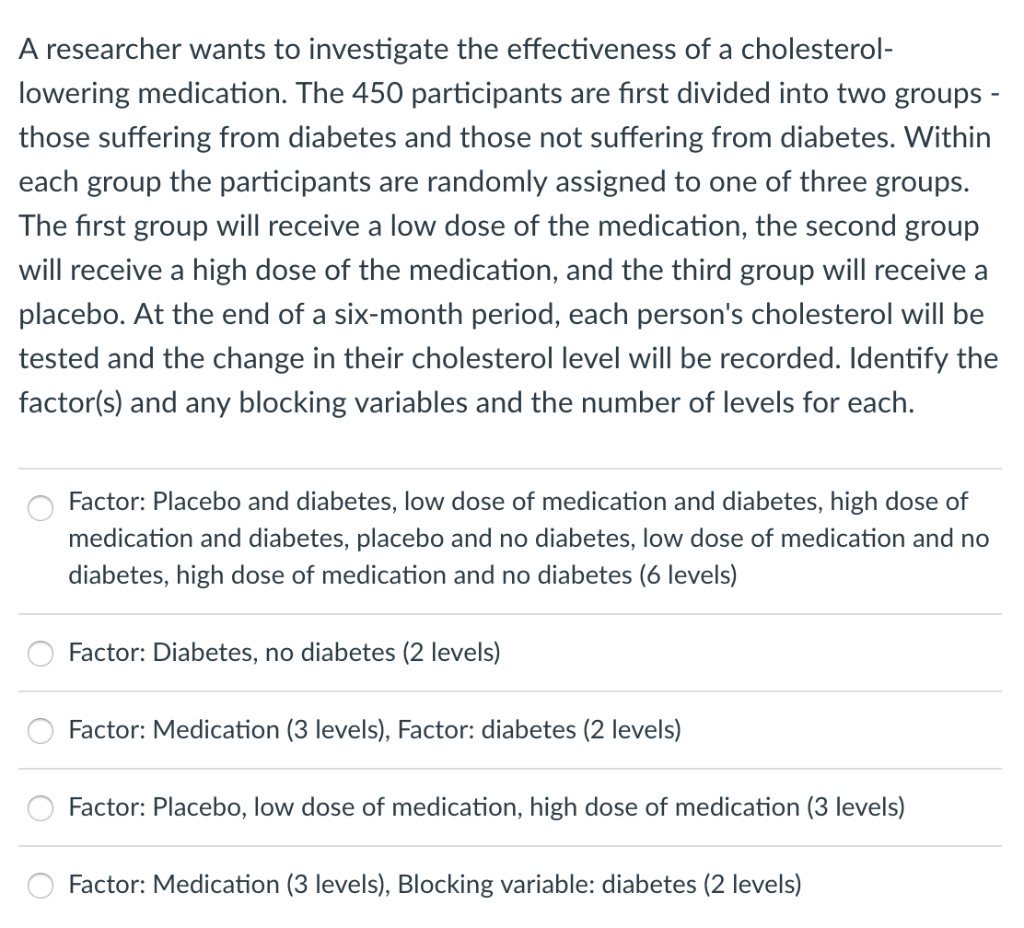 Solved A researcher wants to investigate the effectiveness | Chegg.com
