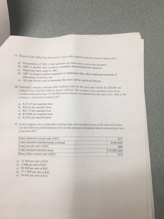 Solved 37. Which of the following statements is true with | Chegg.com