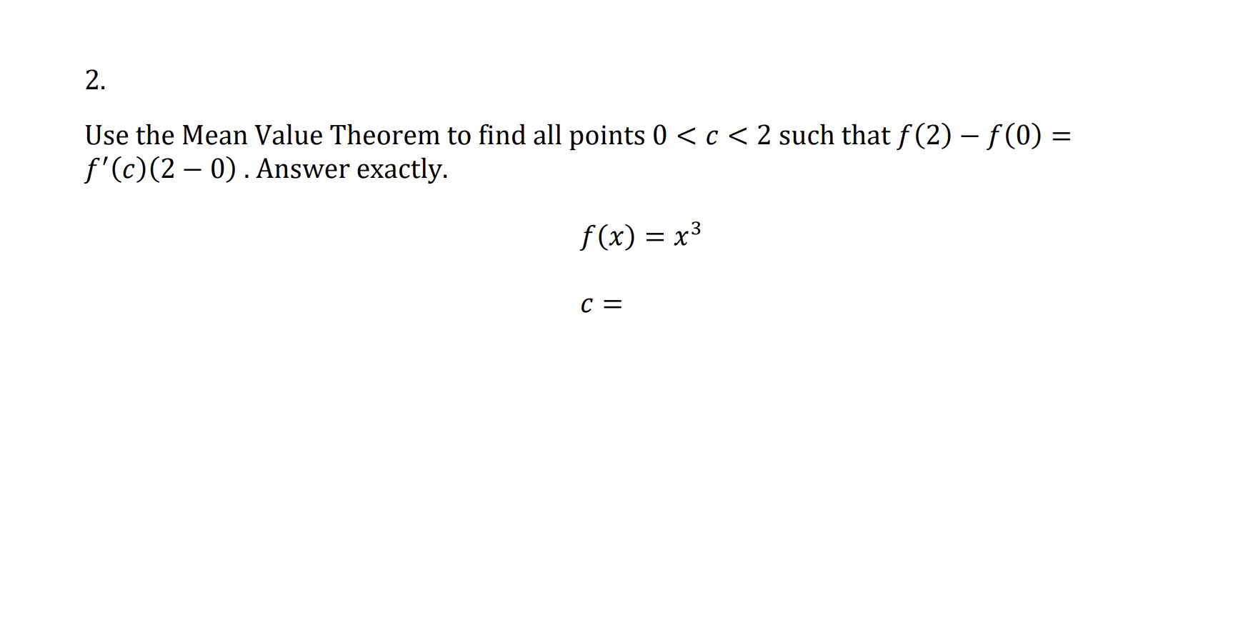 Solved Use the Mean Value Theorem to find all points 0 | Chegg.com