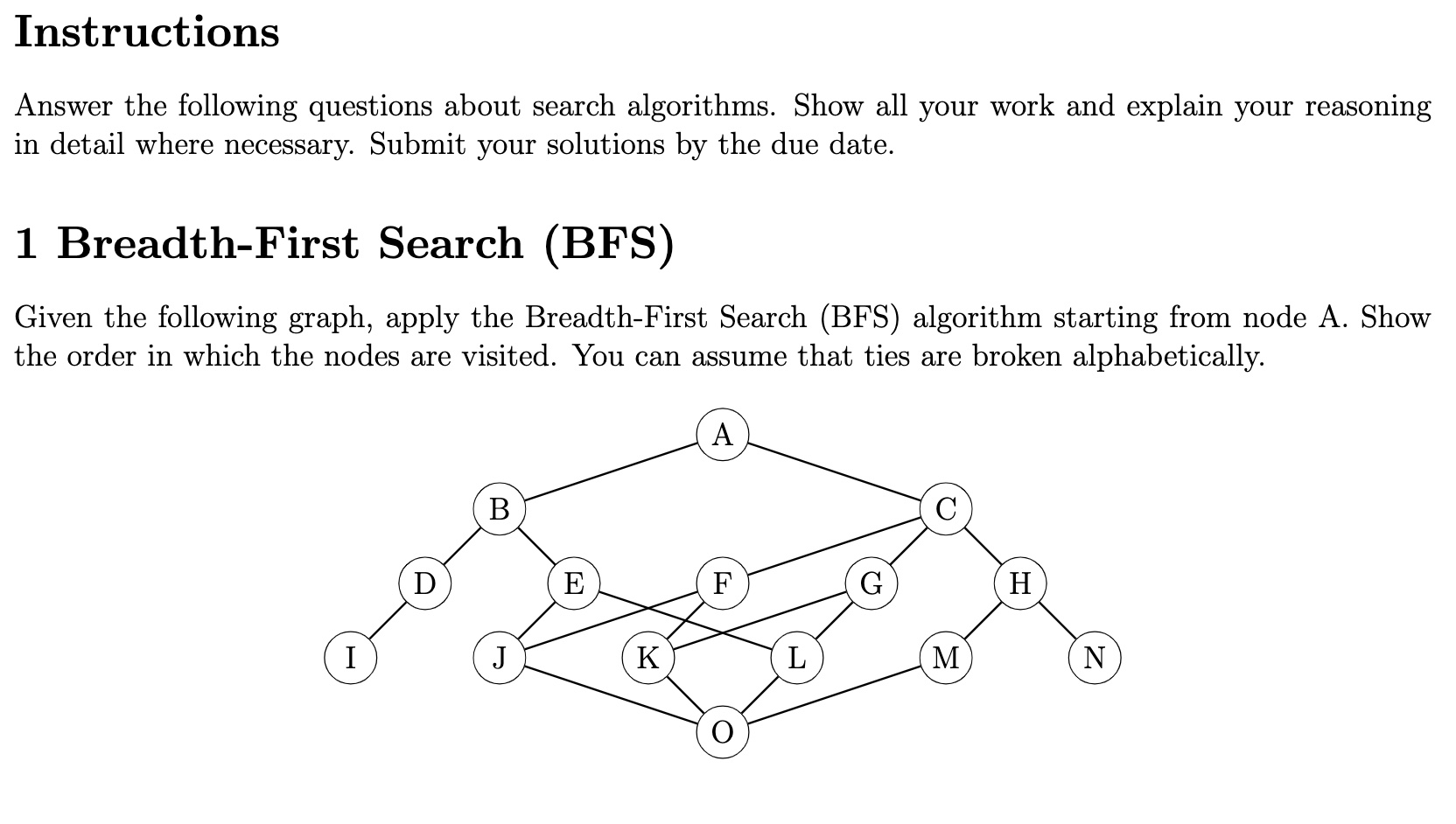 Solved 2 ﻿Depth-First Search (DFS)Consider the same graph as | Chegg.com