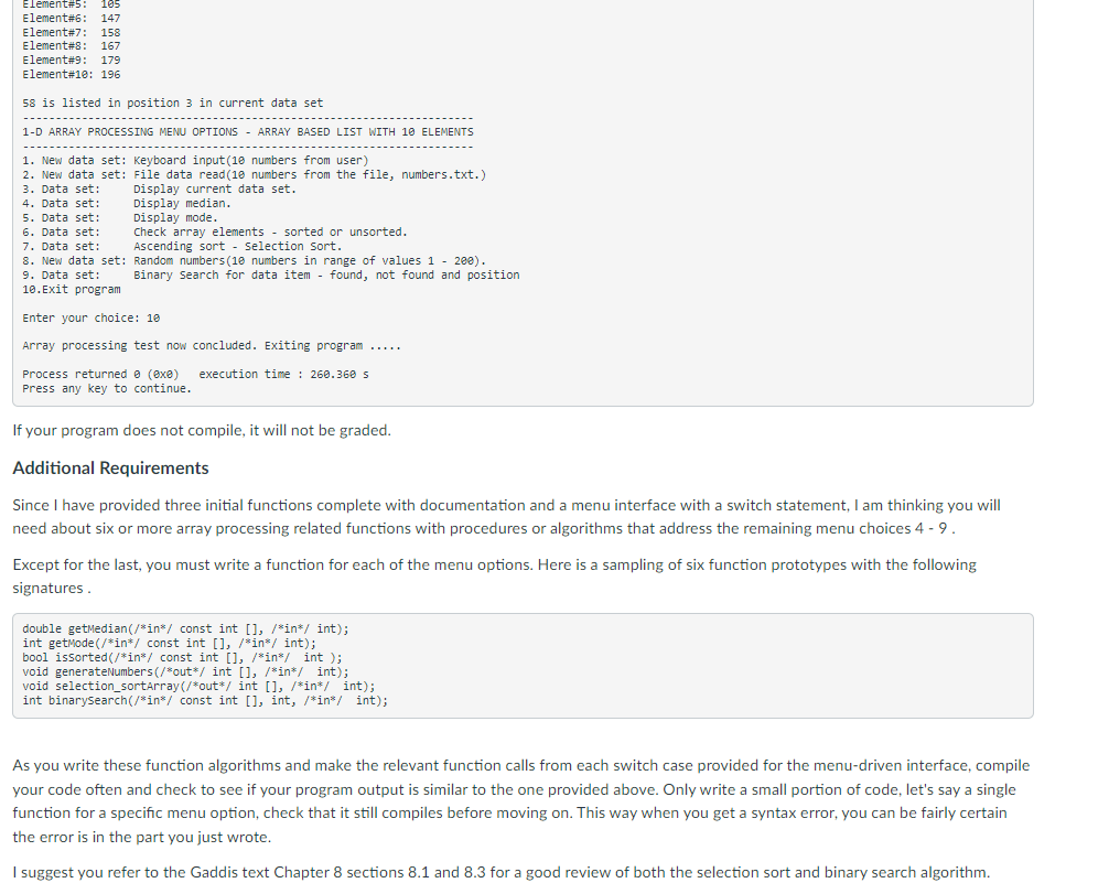 Solved I need help building this code in c++ and I'm stuck | Chegg.com