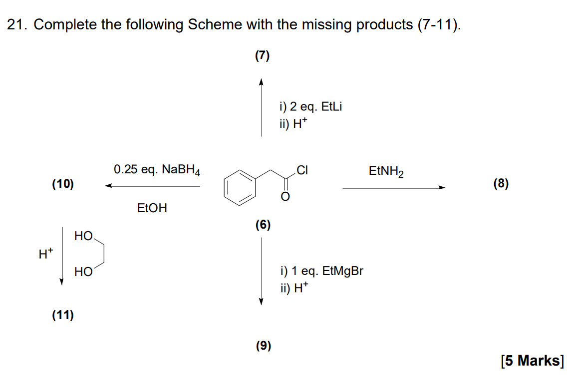 Solved 21. Complete the following Scheme with the missing | Chegg.com