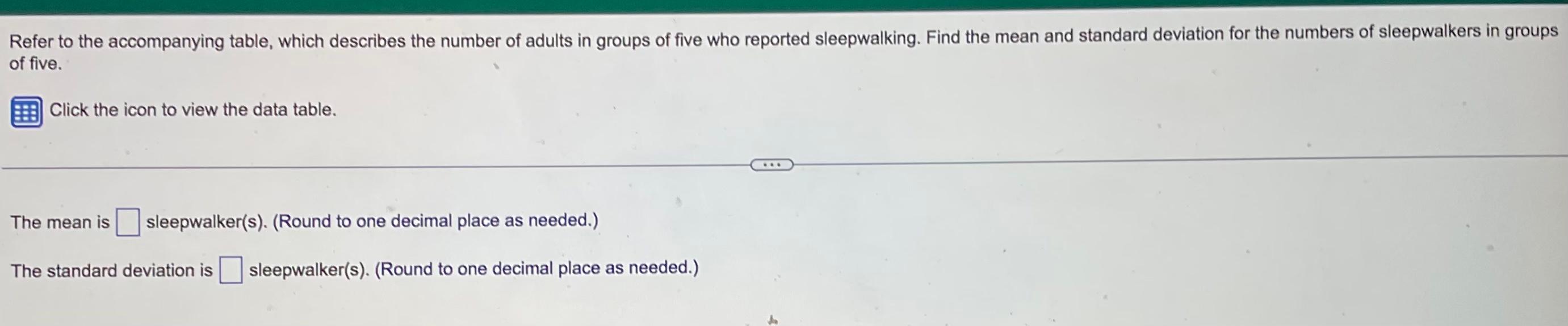 Solved of five. Click the icon to view the data table. The | Chegg.com