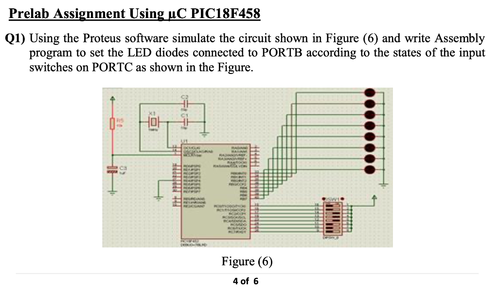 Solved write Assembly program to set the LED diodes | Chegg.com