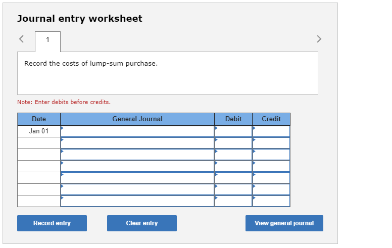 Solved Journal entry worksheet Record the costs of | Chegg.com