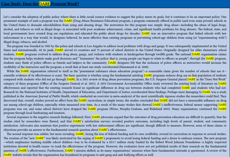 Solved Case Study: Does the DARE Program Work? Let's | Chegg.com