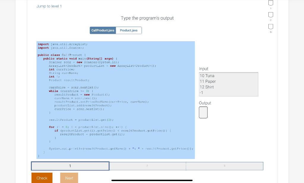 Solved Jump to level 1 Type the program's output | Chegg.com