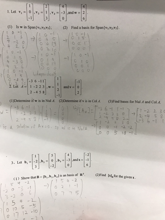 Solved Let v_1 = [1 0 -1], v_2 = [2 1 3], v_3 = [4 -3 0], | Chegg.com