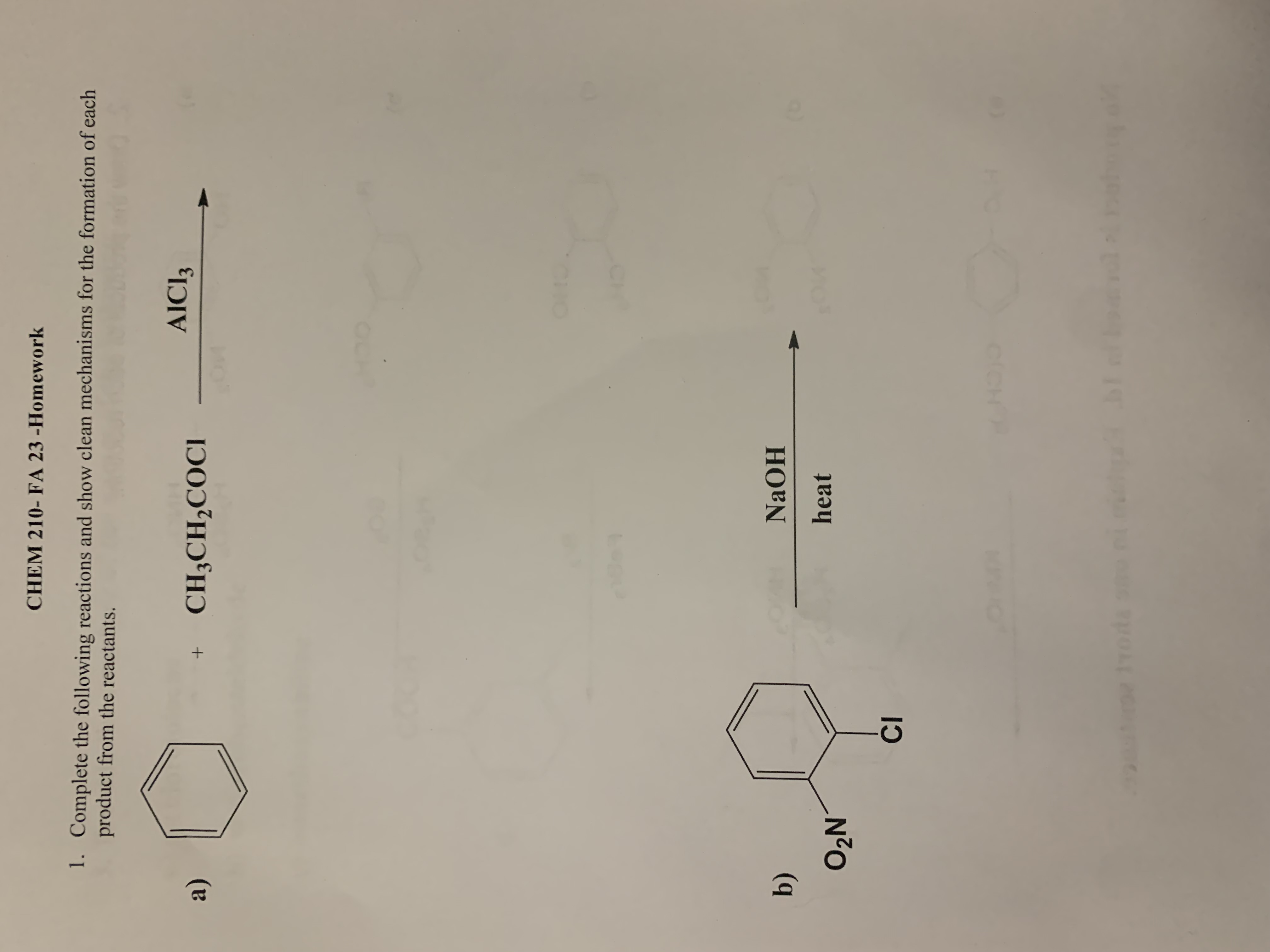 Solved complete the reactions and show mechanisms | Chegg.com