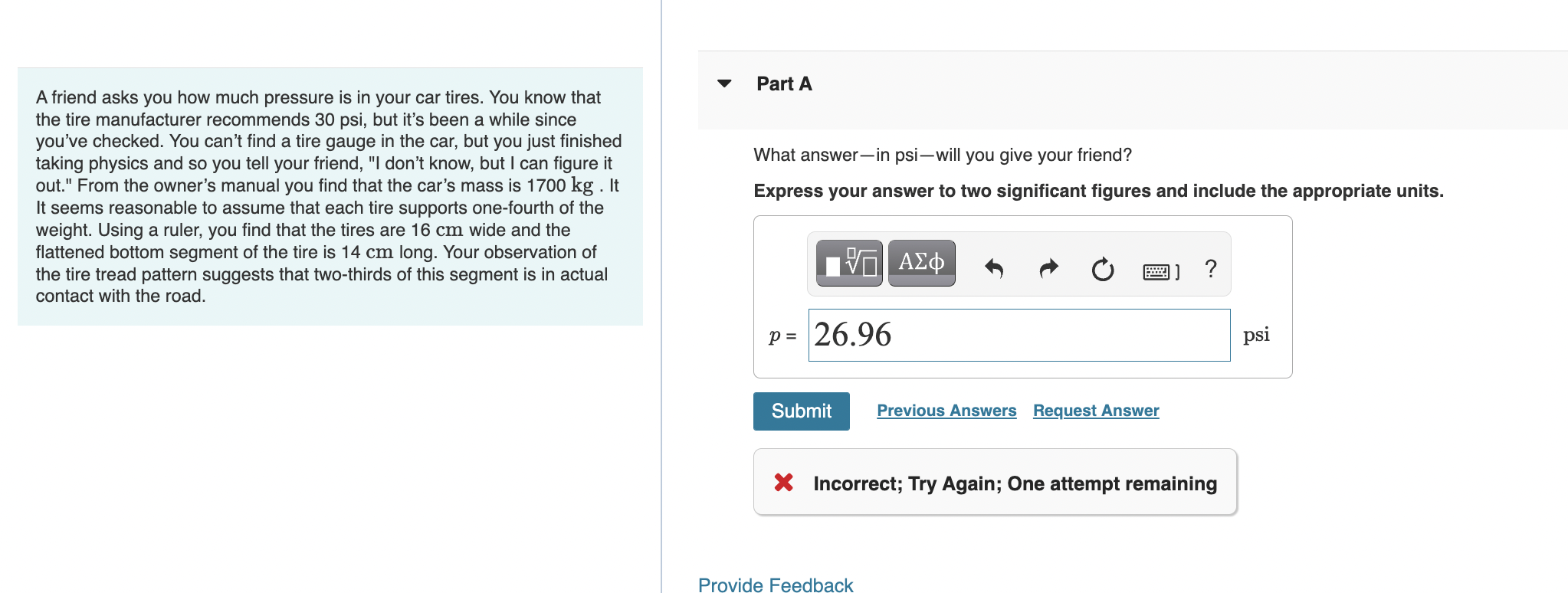 Solved I tried 27 and 26.96 but it still says incorrect. Can | Chegg.com