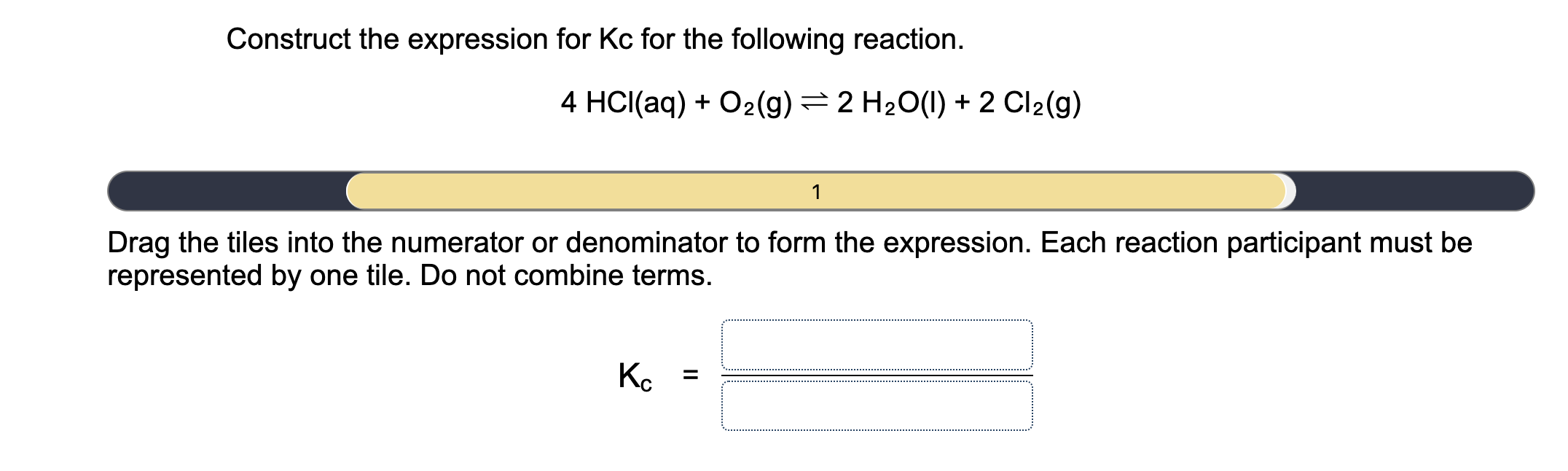 Solved Construct the expression for Kc for the following | Chegg.com