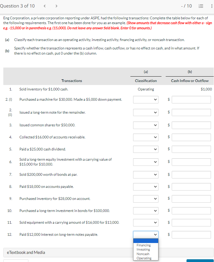 Solved Eng Corporation, a private corporation reporting | Chegg.com