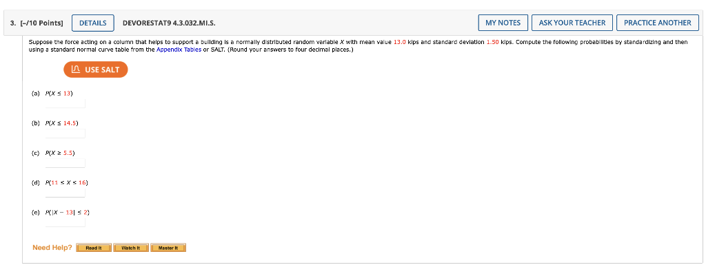 Solved using a standard normal curve table from the Appendix | Chegg.com