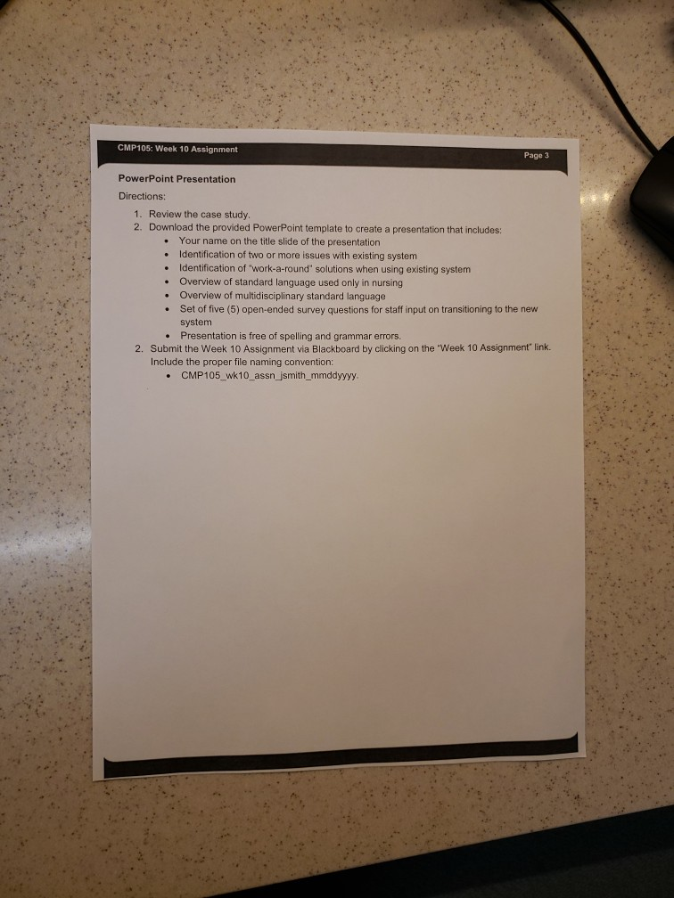 CMP105: Week 10 Assignment Page 1 Case Study: | Chegg.com