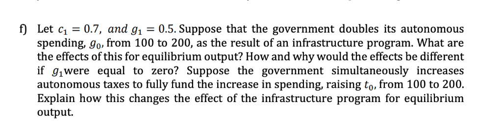 Solved Suppose the economy is described by the following | Chegg.com