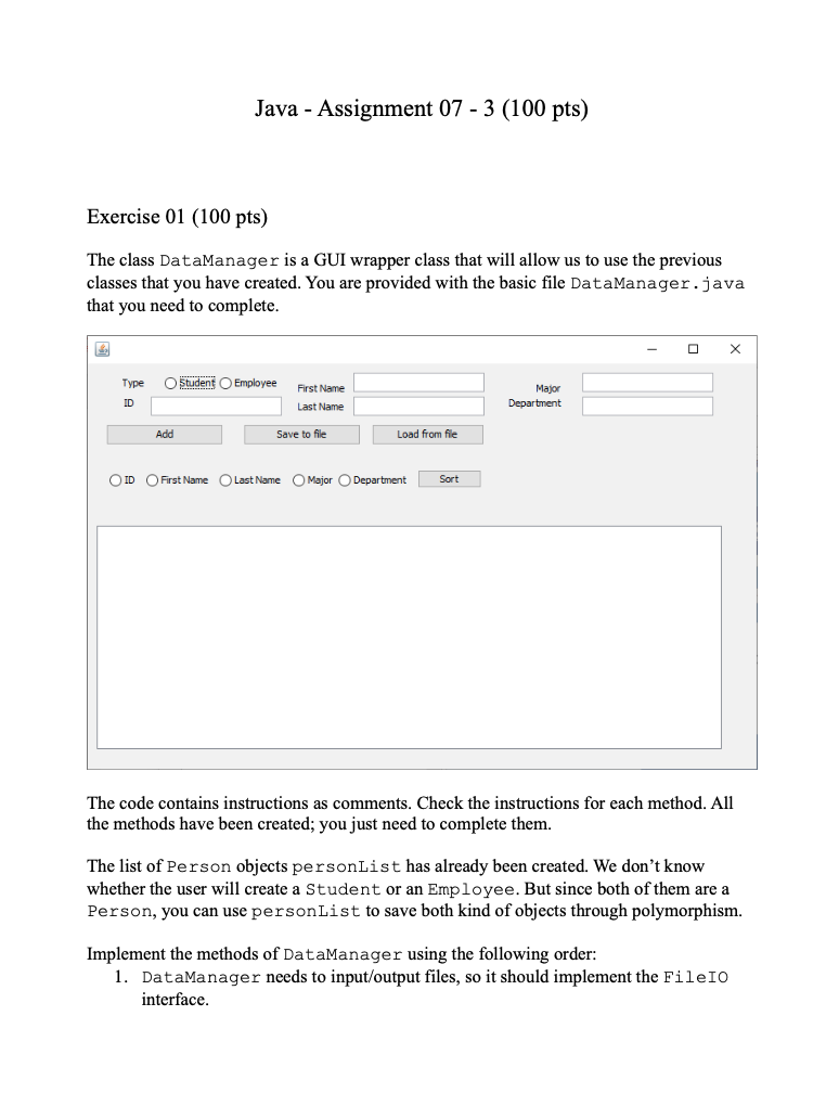Solved Exercise 01 (50 pts) The class Student inherits from | Chegg.com