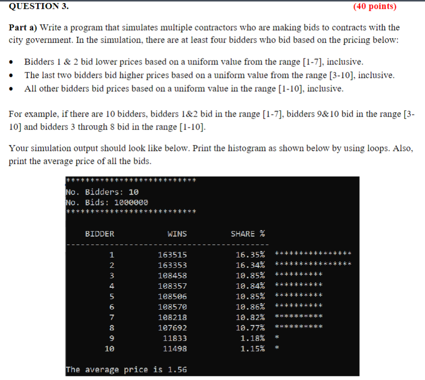 Solved Part A Write A Program That Simulates Multiple 