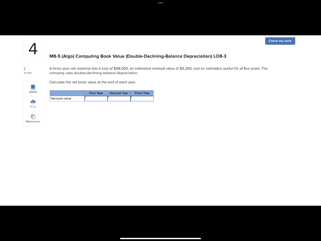 Solved M8-5 (Algo) Computing Book Value | Chegg.com
