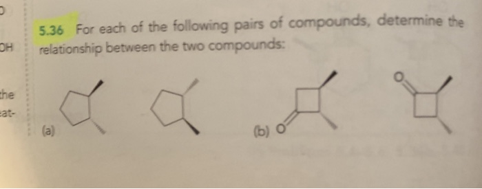 Solved 5 36 For Each Of The Following Pairs Of Compounds