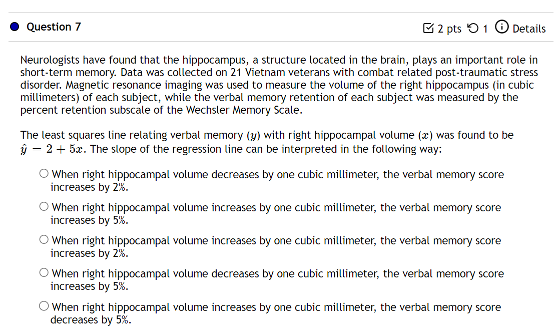 Solved Neurologists have found that the hippocampus, a | Chegg.com