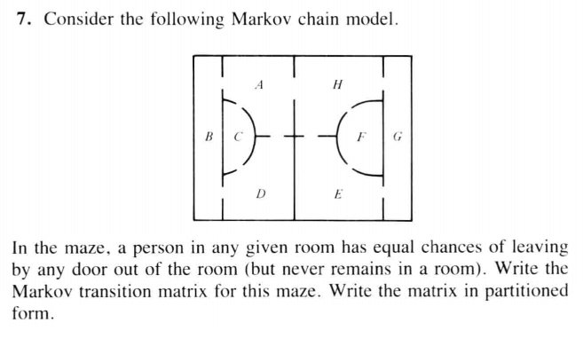 Solved 7. Consider the following Markov chain model In the | Chegg.com