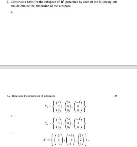 Solved 2. Construct a basis for the subspace of R2 generated | Chegg.com