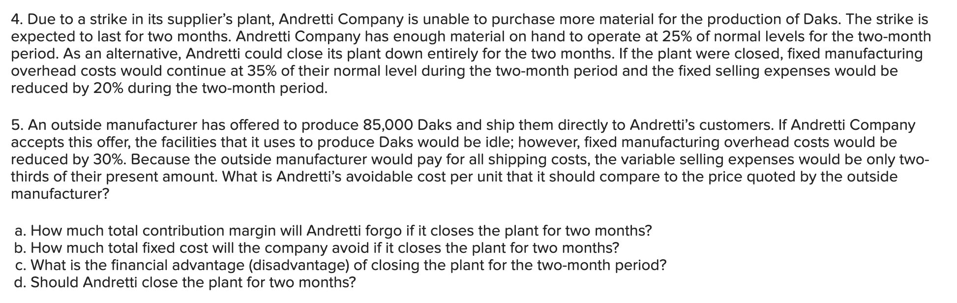 Solved Problem 6-19 (Algo) Relevant Cost Analysis in a | Chegg.com